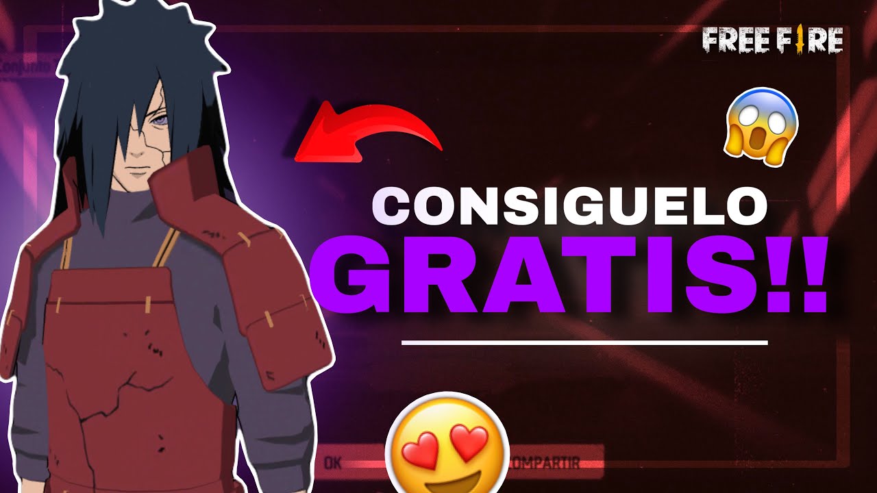 COMO CONSEGUIR LA SKIN DE MADARA GRATIS en FREE FIRE!! 😱 💎 - YouTube