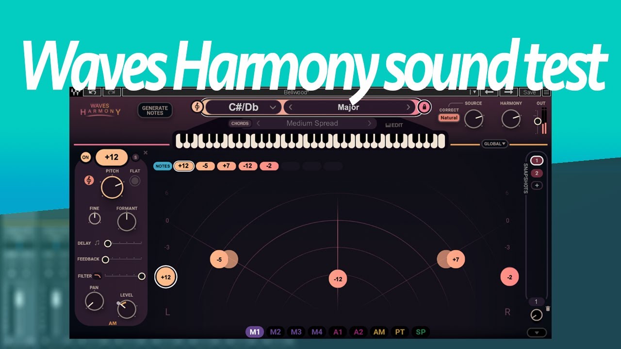 Waves Harmony plugin sound test - YouTube