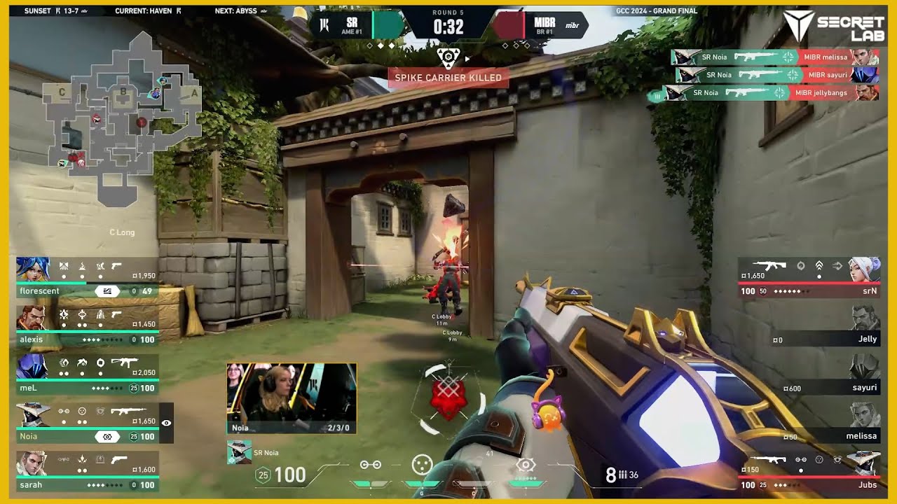 SR Noia Incredible Guardian Ace vs. MIBR GC | VALORANT Game Changers ...