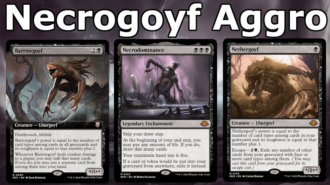 WAIT, BARROWGOYF IS GOOD?! Mono Black Nethergoyf Aggro(MH3 Legacy MTG ...