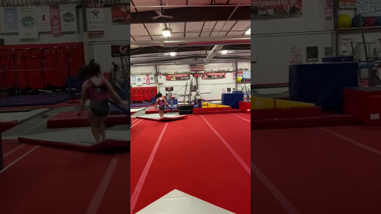 Round off back handspring back 1 1/2 twist front full training - YouTube