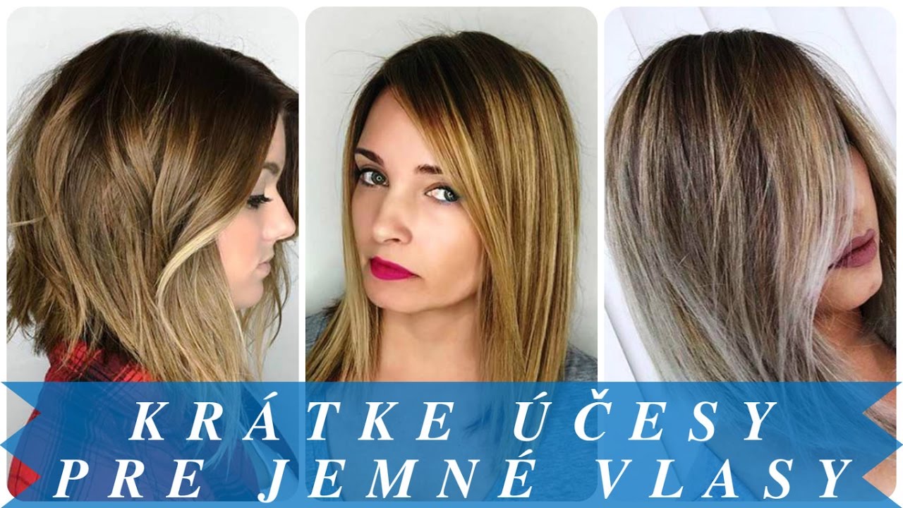 Krátke účesy pre jemné vlasy - YouTube