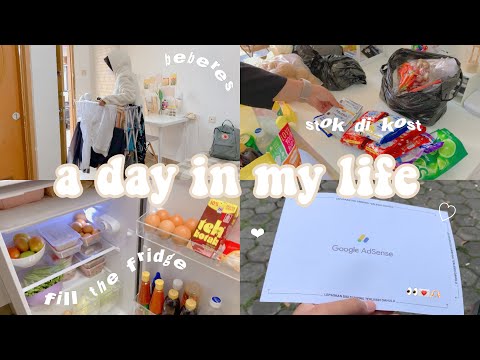 A Day In My Life Anak Kost : Masak Beef Teriyaki, Stock Kebutuhan Kost, Food Prep, Ngisi Kulkas🧺୭✩°｡