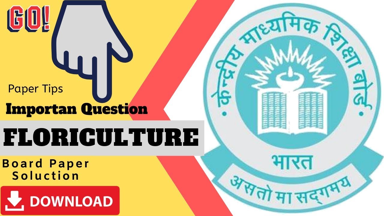 FLORICULTURE Class 12th CBSE Paper 2019 - YouTube