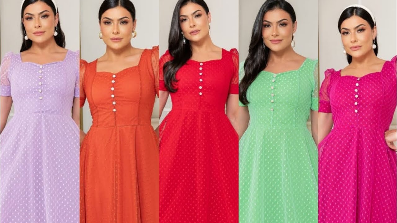 VESTIDO ELIZABETH!! TÃO LINDO, DELICADO E MUITO ELEGANTE ATÉ TAM 54 😍😍😍 ...