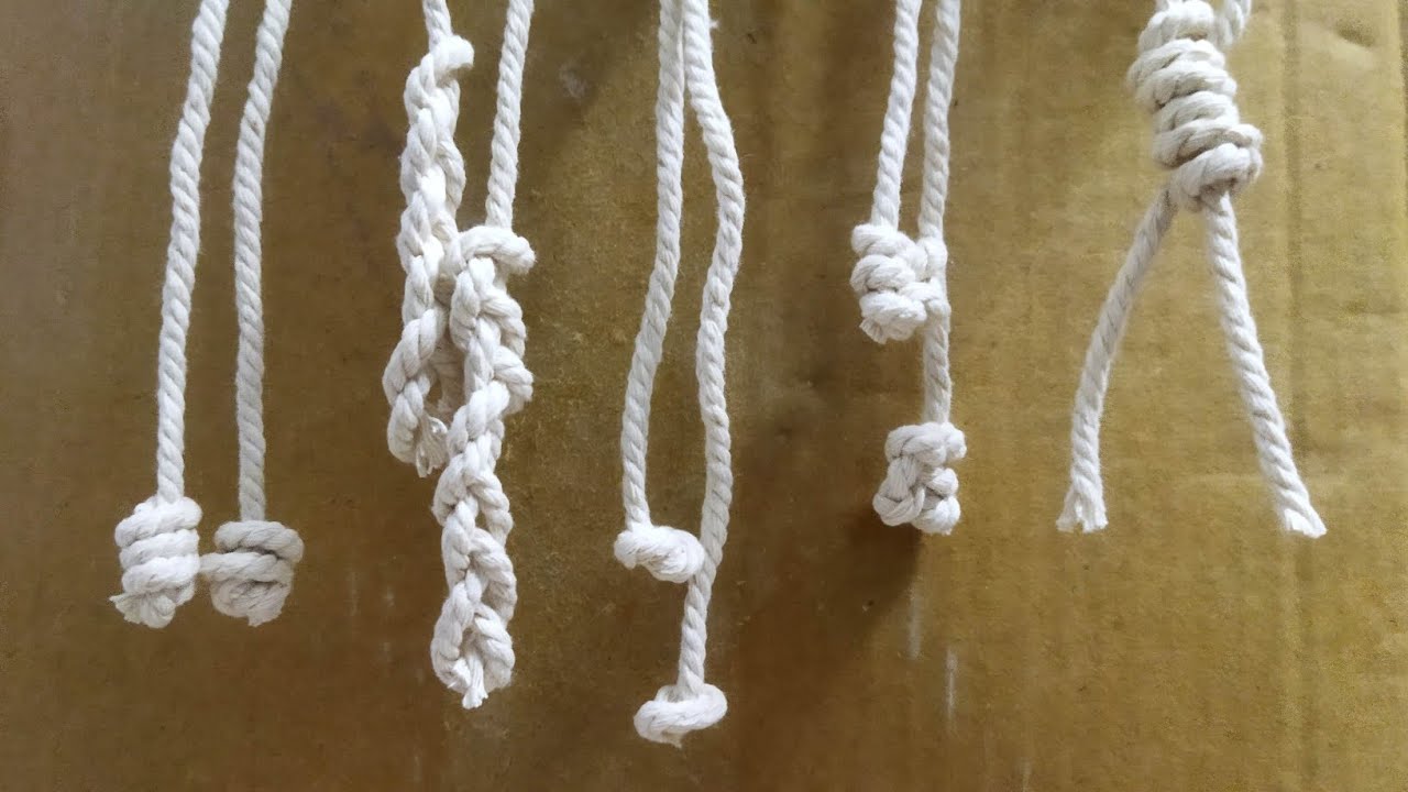 macrame basic finish knot #end knot - YouTube