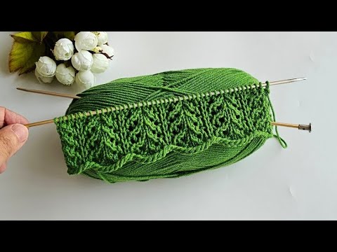 Muhteşem🌿İki Şiş Yapımı Kolay Örgü Modeli🌿Yelek, Hırka, Süveter Örneği #knitting #keşfet #pattern 