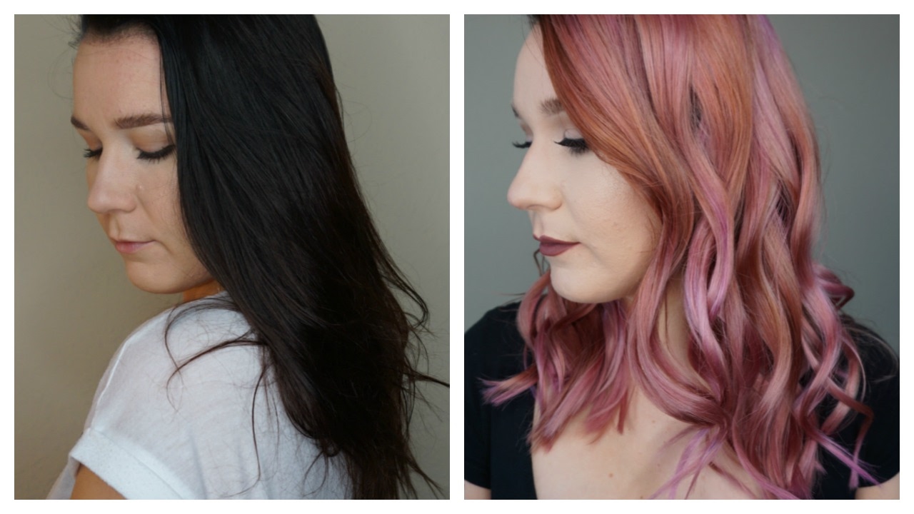 How I Got Rose Gold / Pink Hair ! - YouTube