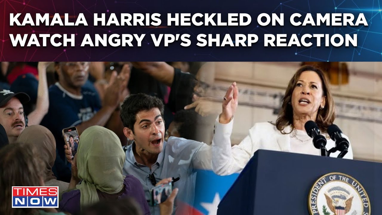 Kamala Harris Heckled On Camera| Watch Angry VP Shut Down Anti-Israel ...