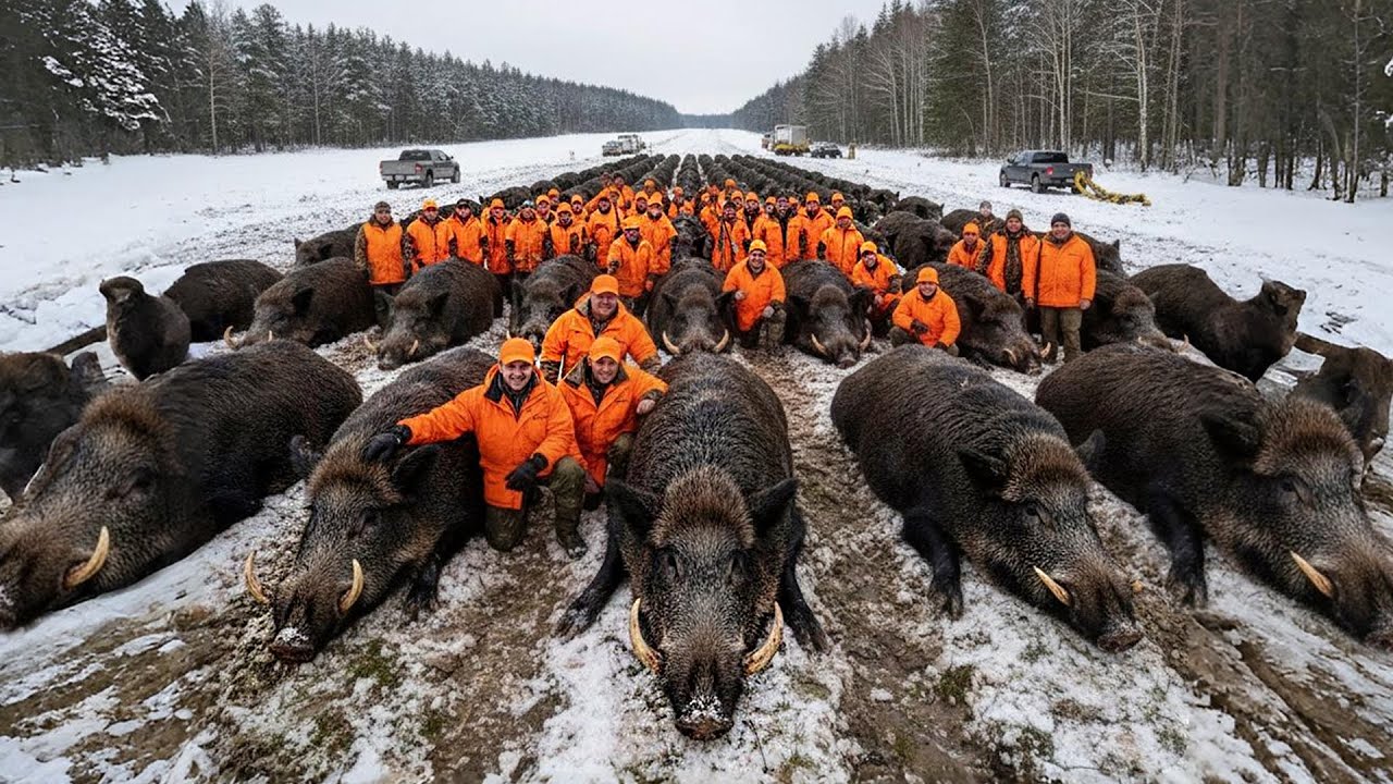 Record-Breaking Hunt 💥 U.S. Hunters Take Down 219 Wild Boars in Just 55 ...