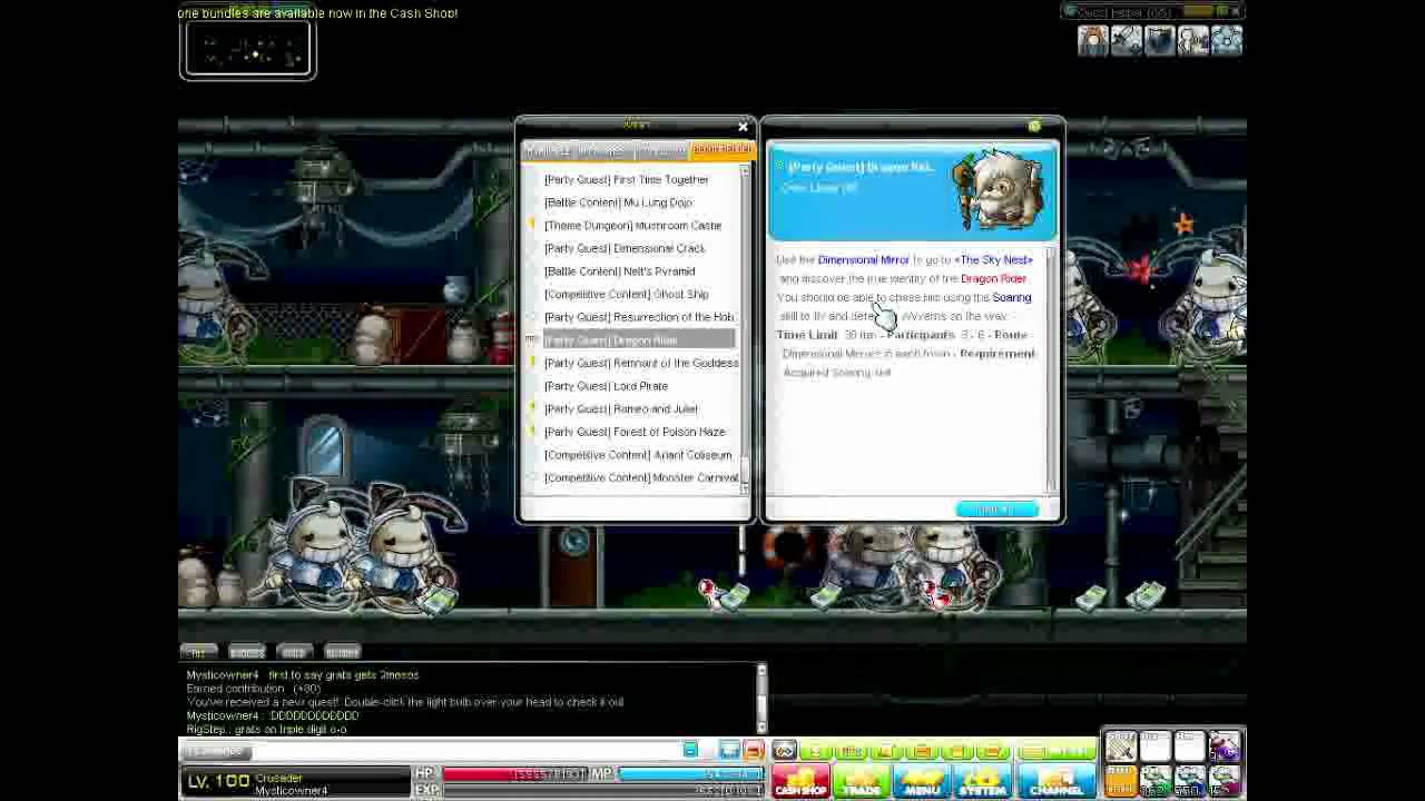 [Maplestory] LEVEL UP TO 100 :DDD - Mysticowner4 - YouTube