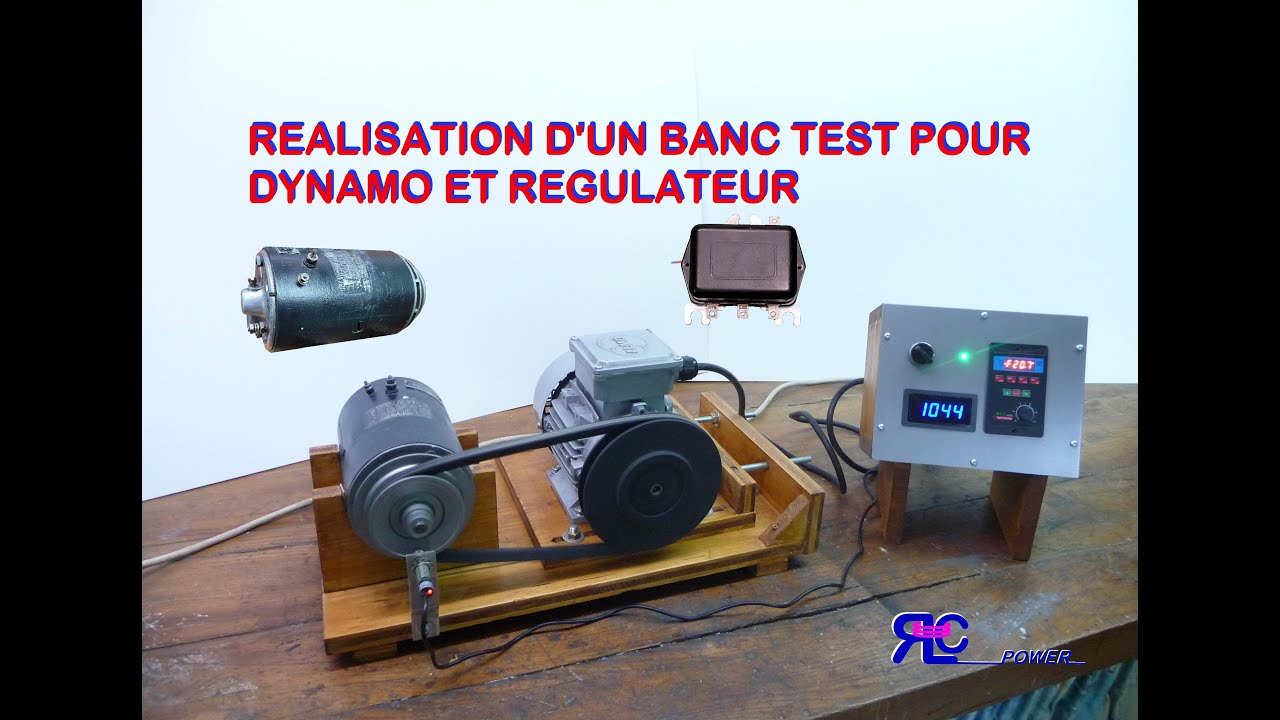 RÉALISATION D'UN BANC TEST POUR DYNAMO ET RÉGULATEUR - YouTube