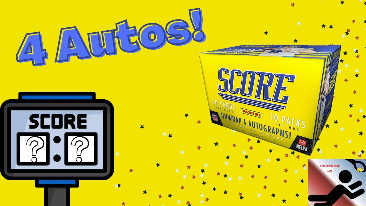 2022 Score Football Hobby Box! - 4 Autos! - TONS Of Cards! - YouTube