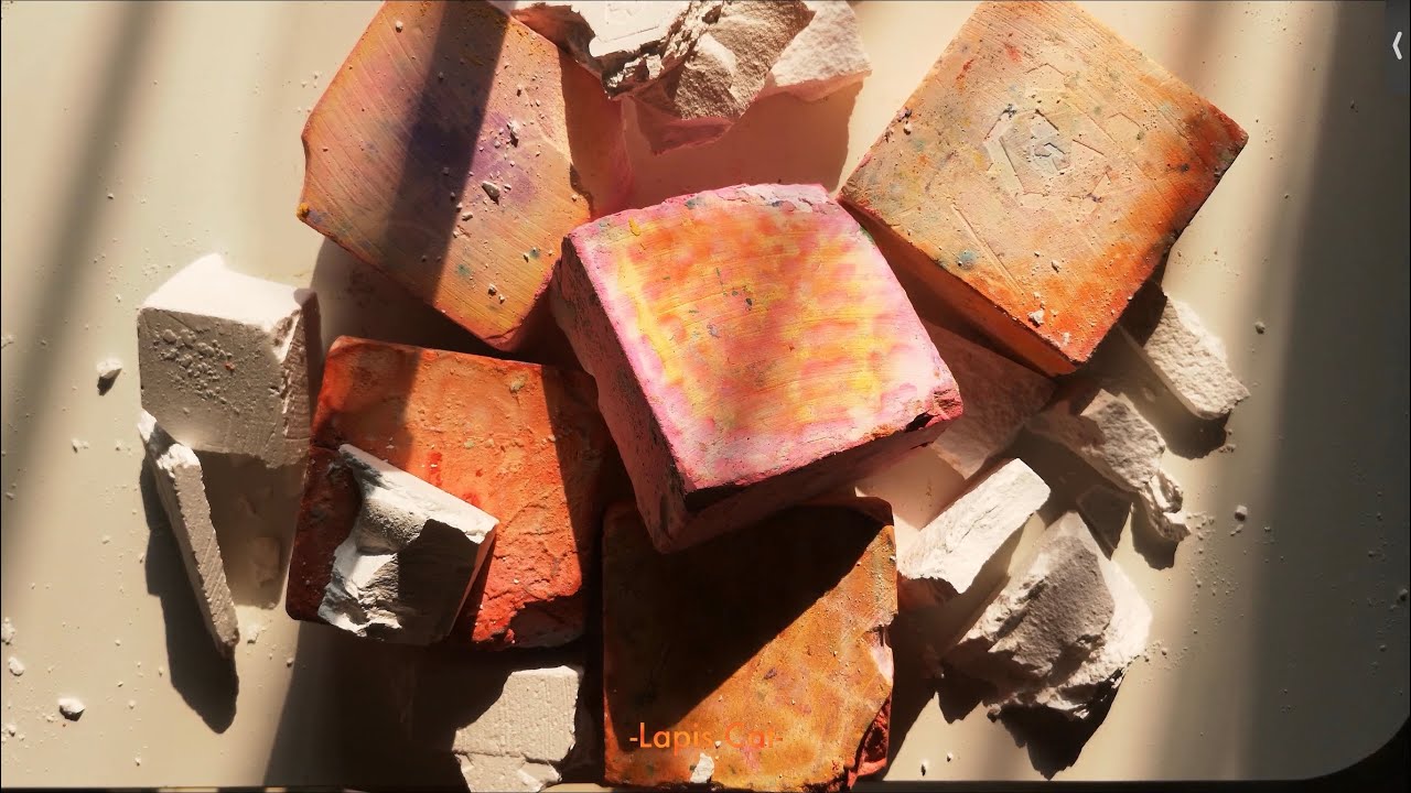 5 Blocks of Dyed Gym Chalk Crunchy😉warm color with warm temperature🍊🍅🍑☀ ...