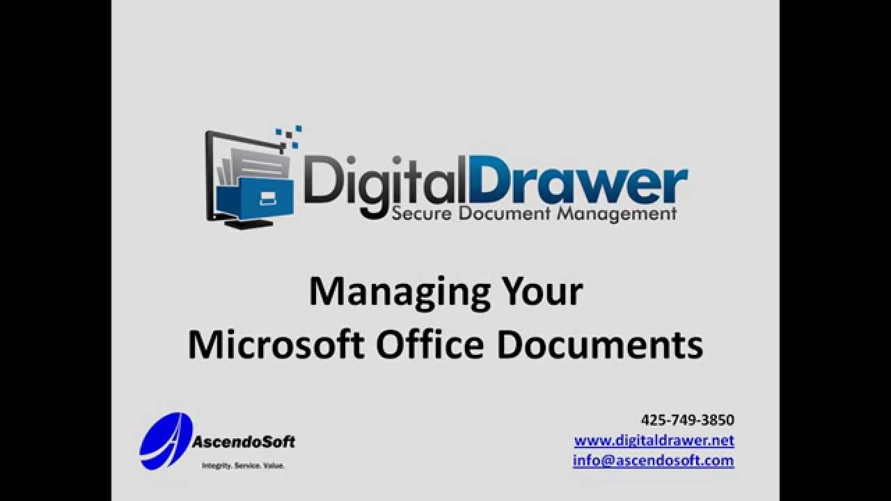 Managing Microsoft Office Documents - YouTube