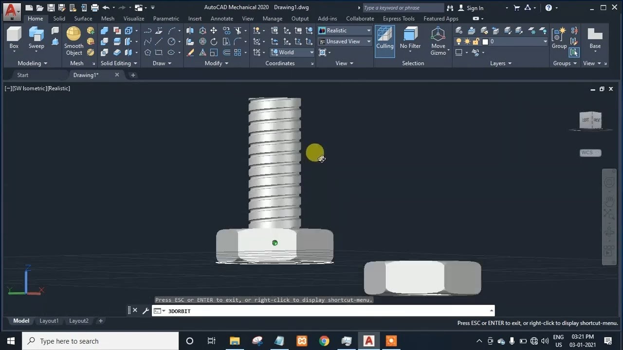 How To Draw Nut And Bolt AutoCAD 3D Design YouTube how-to-draw-nut-and-bolt-autocad-3d-design-youtube