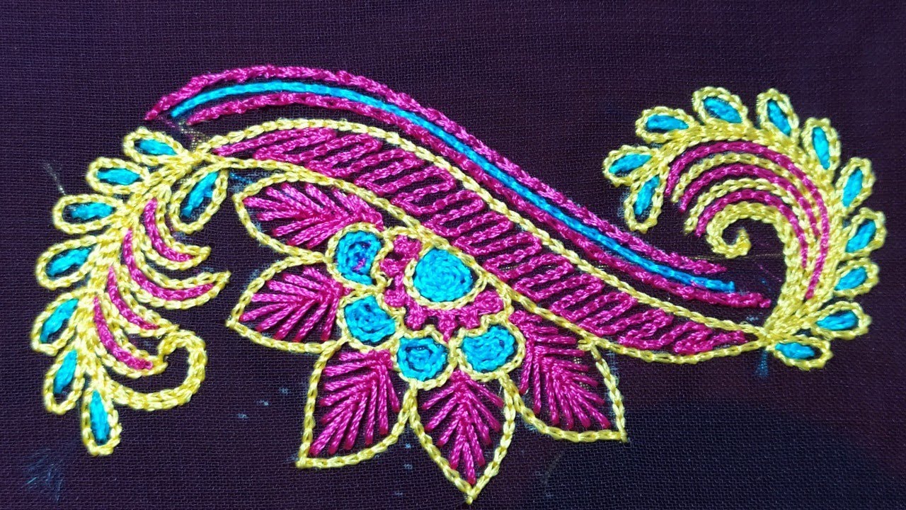 Zari work design - YouTube