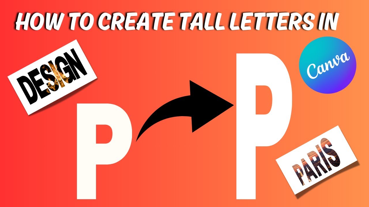 How to Create Tall Letters In Canva | Canva Tutorial Typography - YouTube