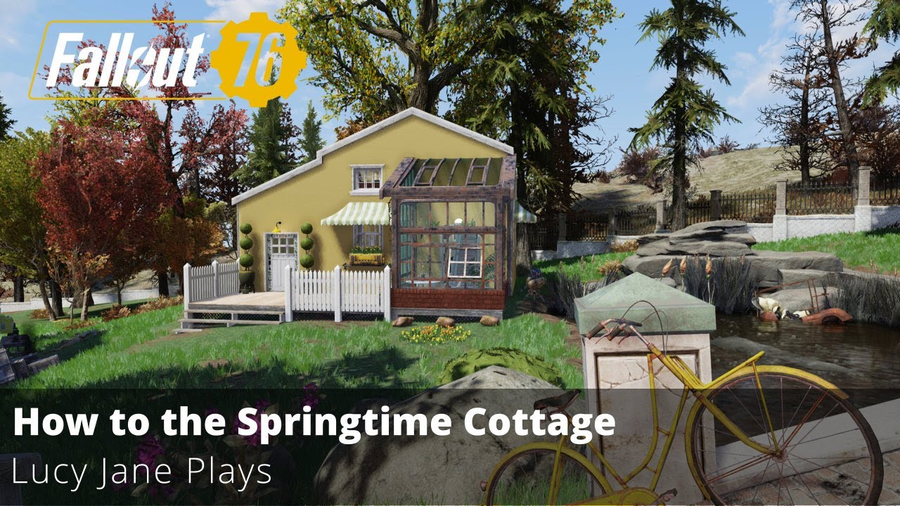 Fallout 76 - How to build the Springtime Cottage - YouTube