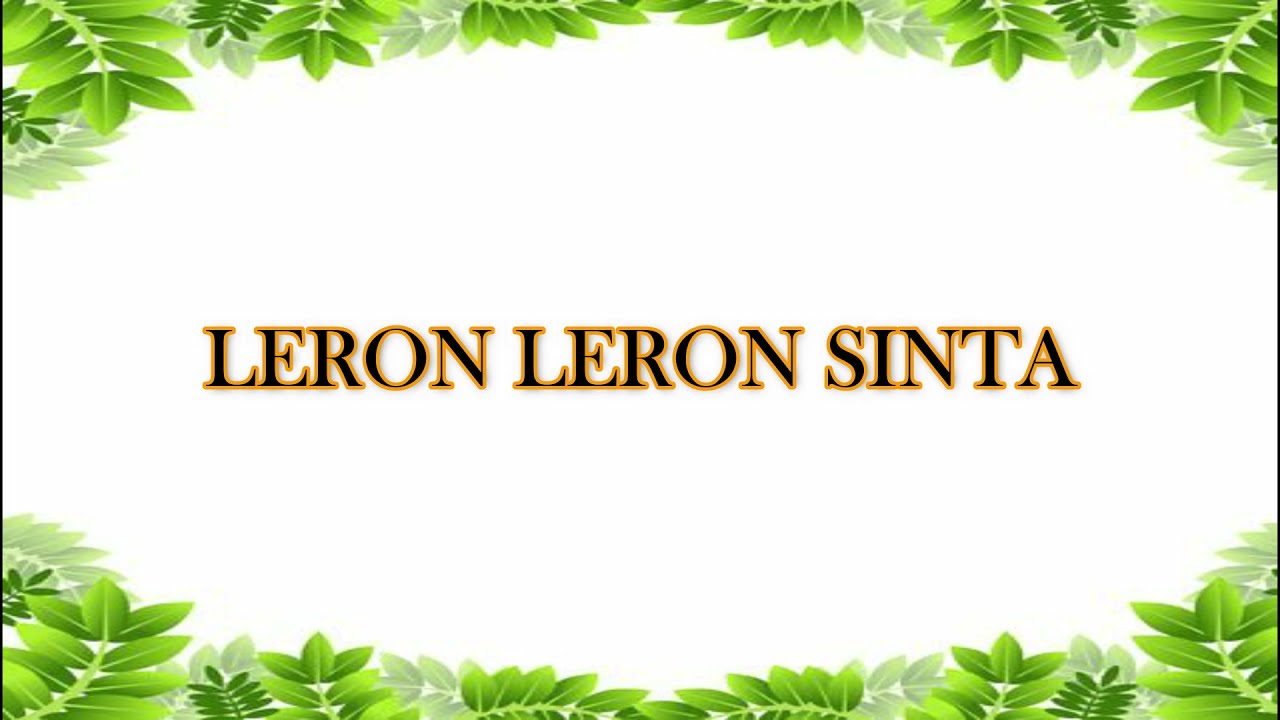 LERON LERON SINTA - Folk Song for Grade 7 with Vocals and Minus One ...