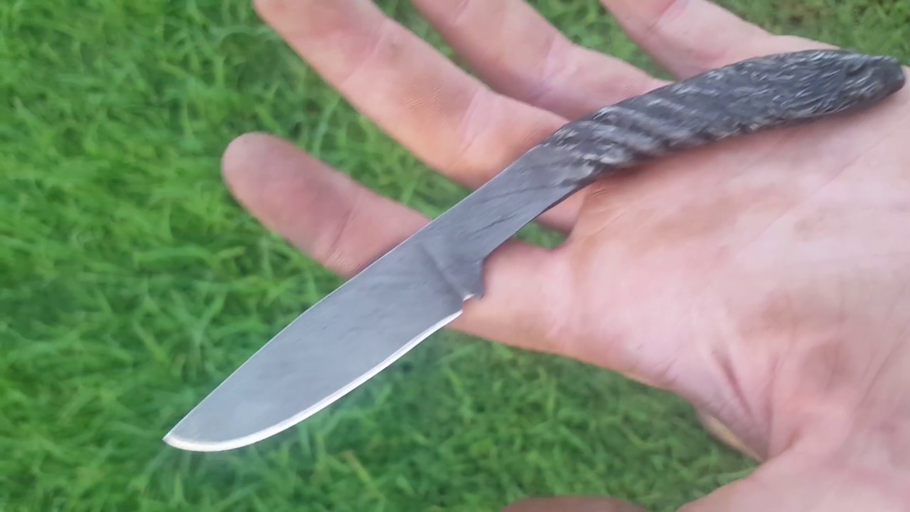 One Piece Cable Damascus Knife - YouTube