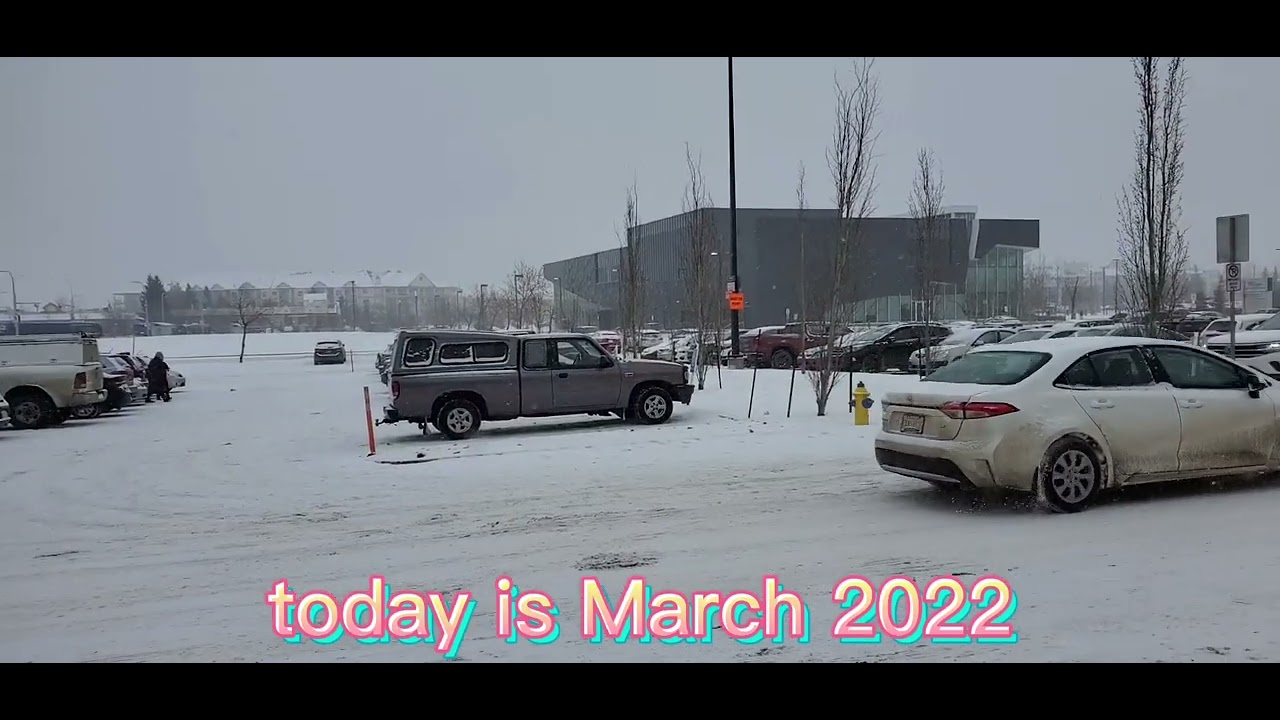 snow in March Edmonton AB - YouTube