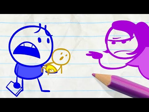 Pencilmate Babysits! -in- SIT MY BABY ONE MORE TIME & More Pencilmation Cartoons