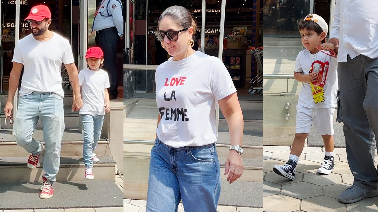 Saif Ali Khan, Kareena Kapoor And Childrens At Food Square Khar | MS ...