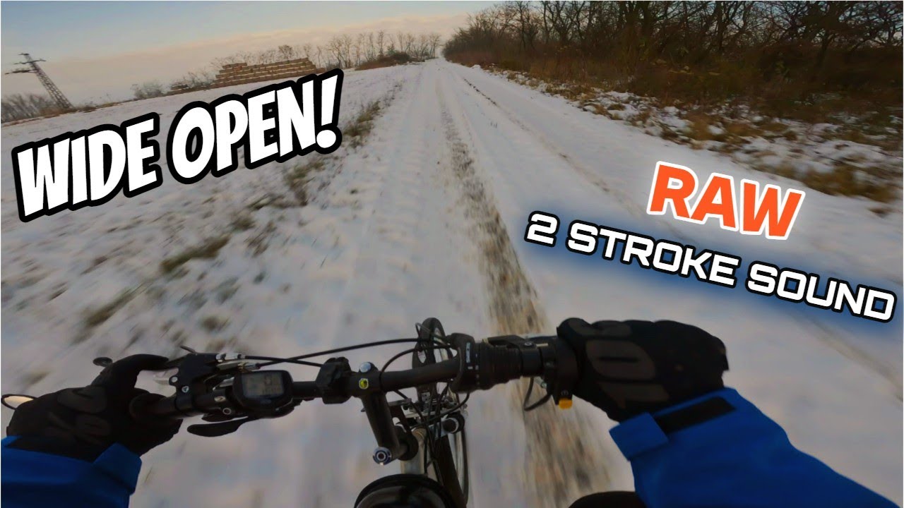 *FULL SPEED* MOTORIZED BIKE SNOW RIDE | WIDE OPEN | POV [4K] - YouTube