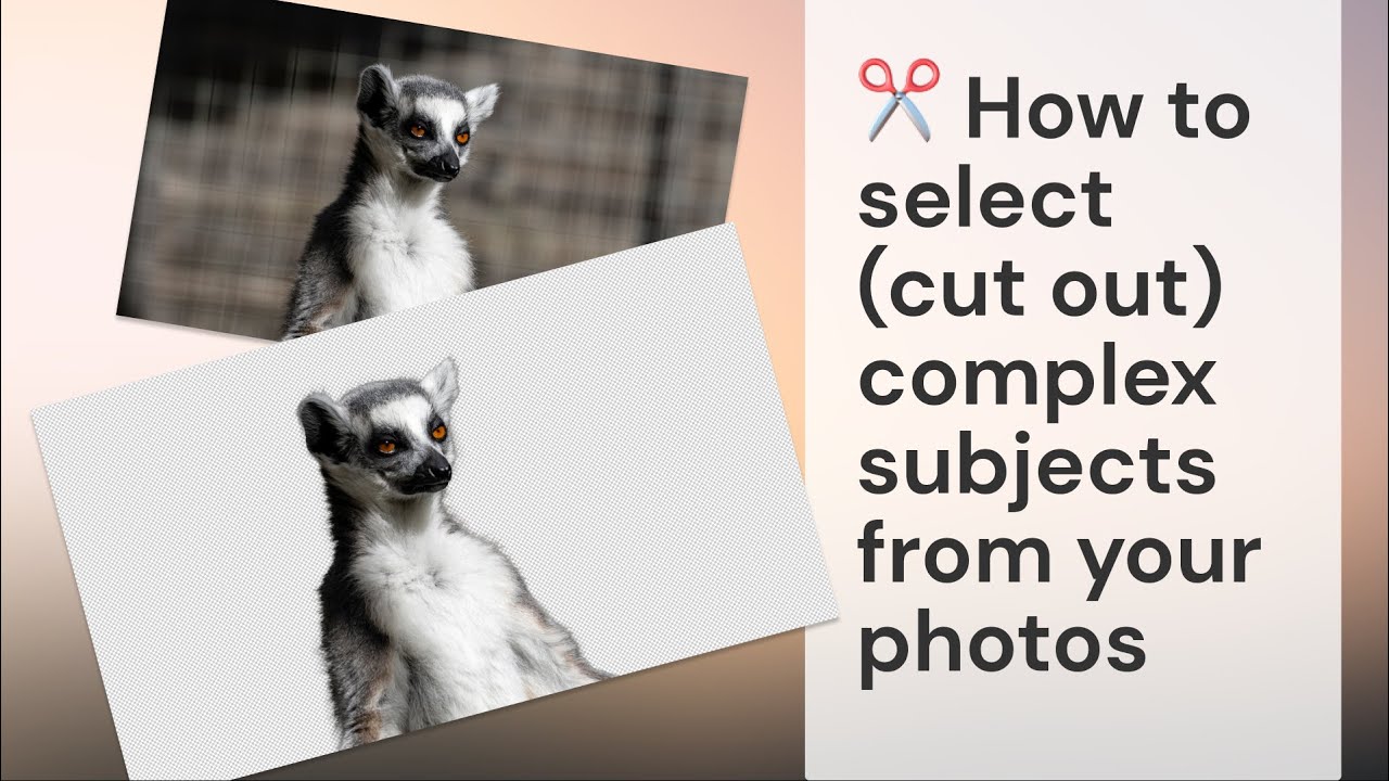 How to select (cut out) complex subjects from your photos using ...