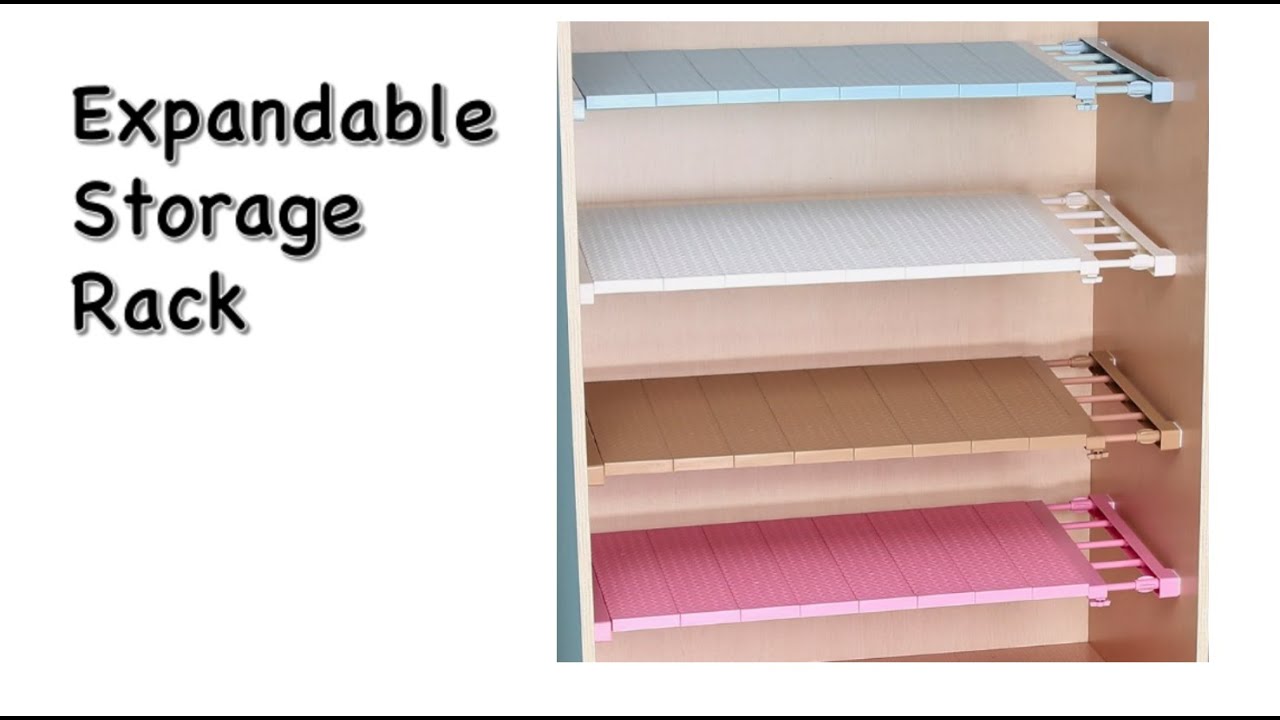 Expandable Shelf Adjustable Storage Rack - YouTube