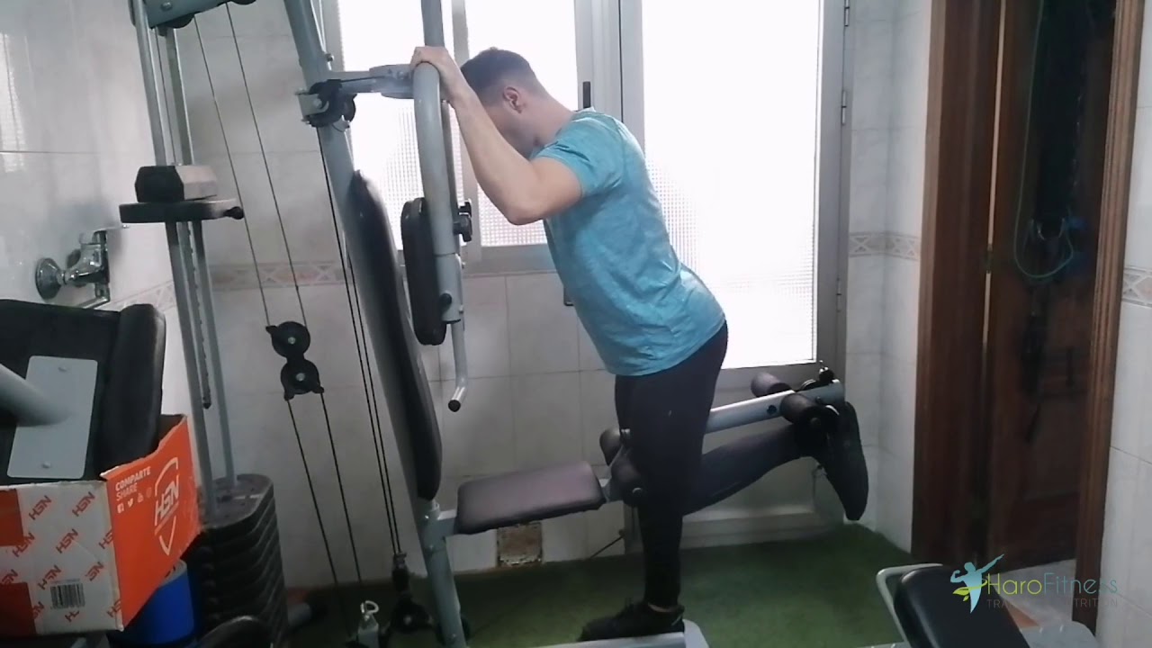 Curl femoral unilateral en máquina. - YouTube
