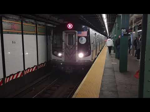 MTA NYCT Subway: Bay Ridge Bound Alstom R160A-2 (R) Train @ 86th Street - YouTube