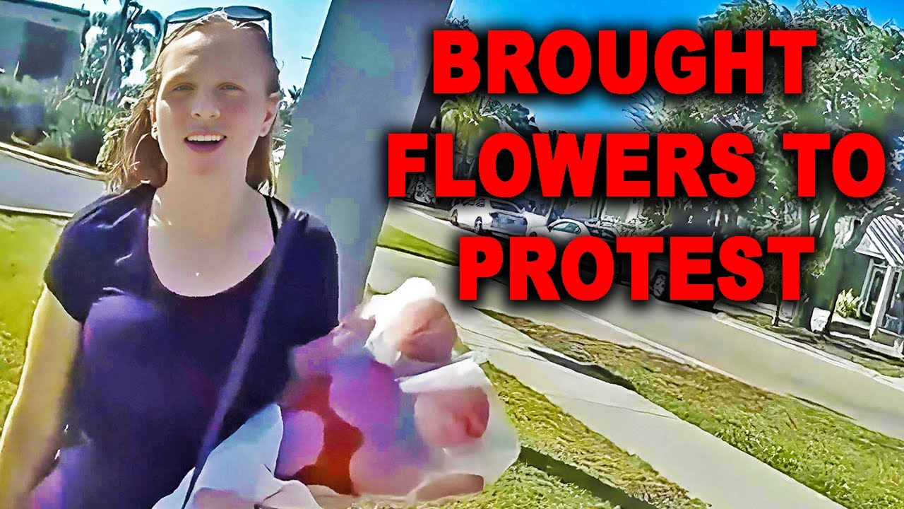 Young Christian Women Brings Flowers to Protest, Has Great Conversation ...