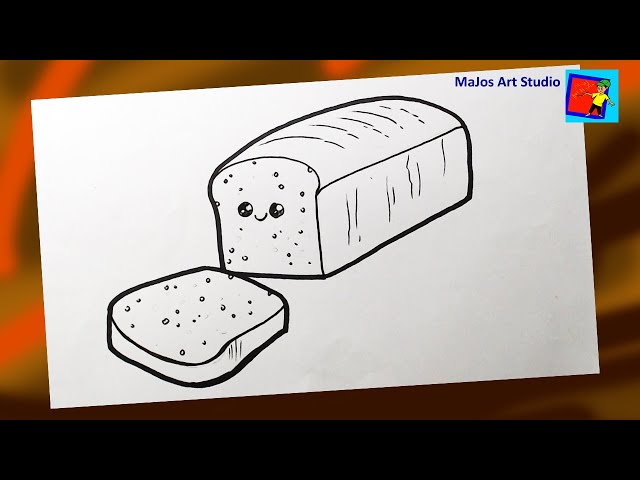 Loaf Of Bread Sketch How To Draw Bread Easy Step By Step Drawings