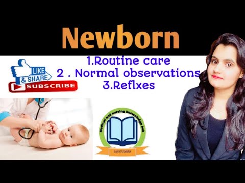 New born (Routine care , normal observations and reflexes ) - YouTube