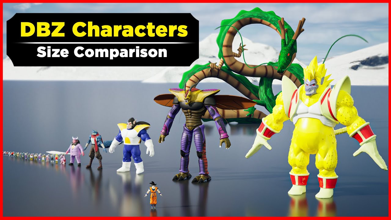 Dragon Ball Z Characters Size Comparison | Dragon Ball Size Comparison ...