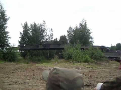 Leopard 2L AVLB lays a bridge - YouTube