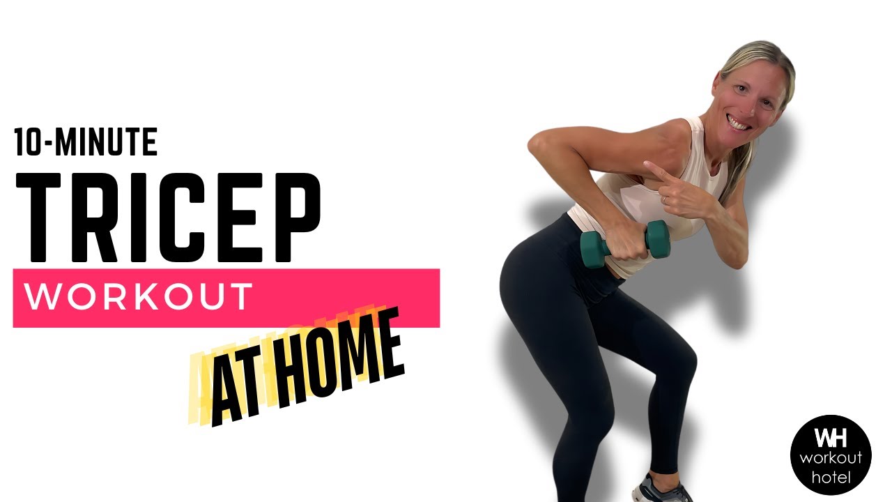 TRICEP WORKOUT AT HOME WITH DUMBBELLS | 10-Minutes - YouTube