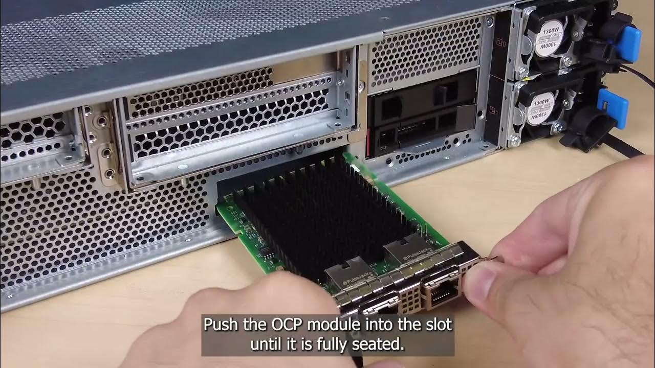 Lenovo ThinkSystem HS350X V3 installing an OCP module - YouTube