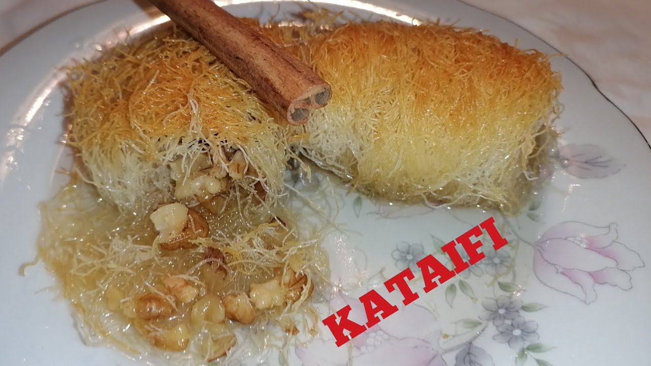 GREEK KATAIFI in syrup 🌰🥜 - YouTube