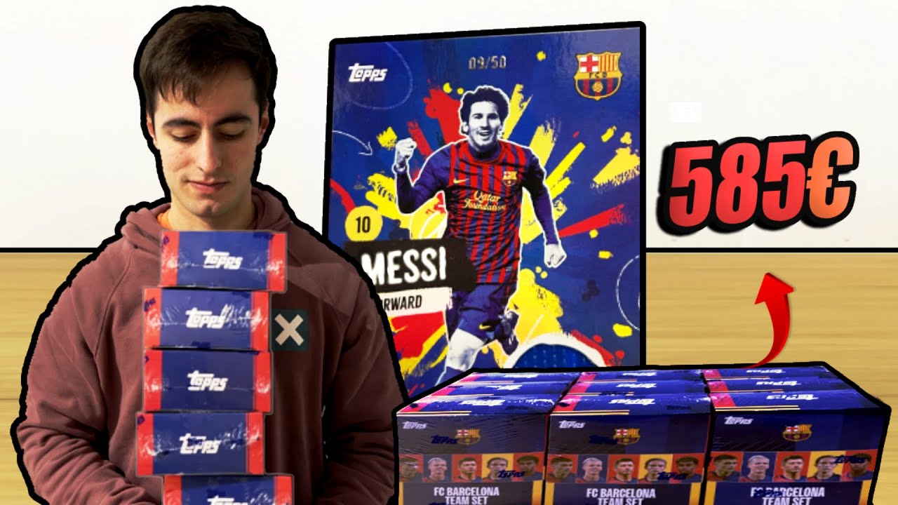 ABRO 9 CAJAS FC BARCELONA TOPPS TEAM SET Y CONSIGO UNA RELIC CARD ...