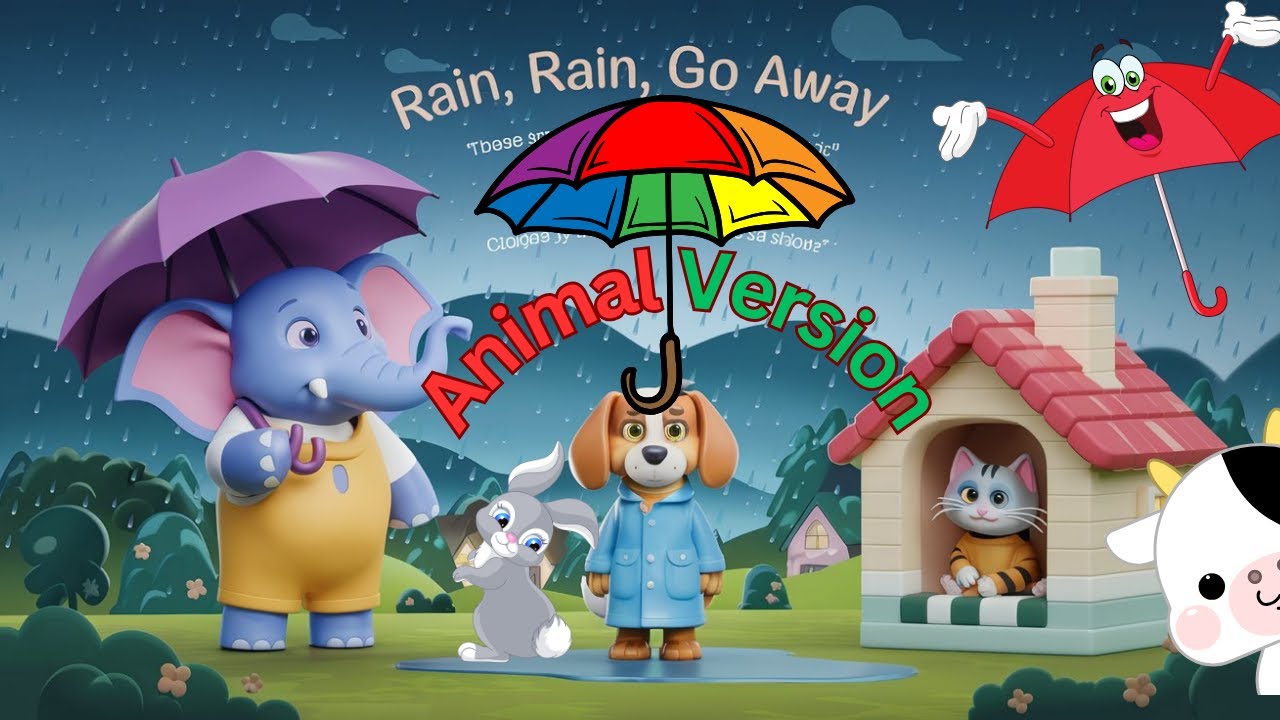 Rain Rain Go Away (Animal Version) | Nursery Rhymes & Kids Songs With ...