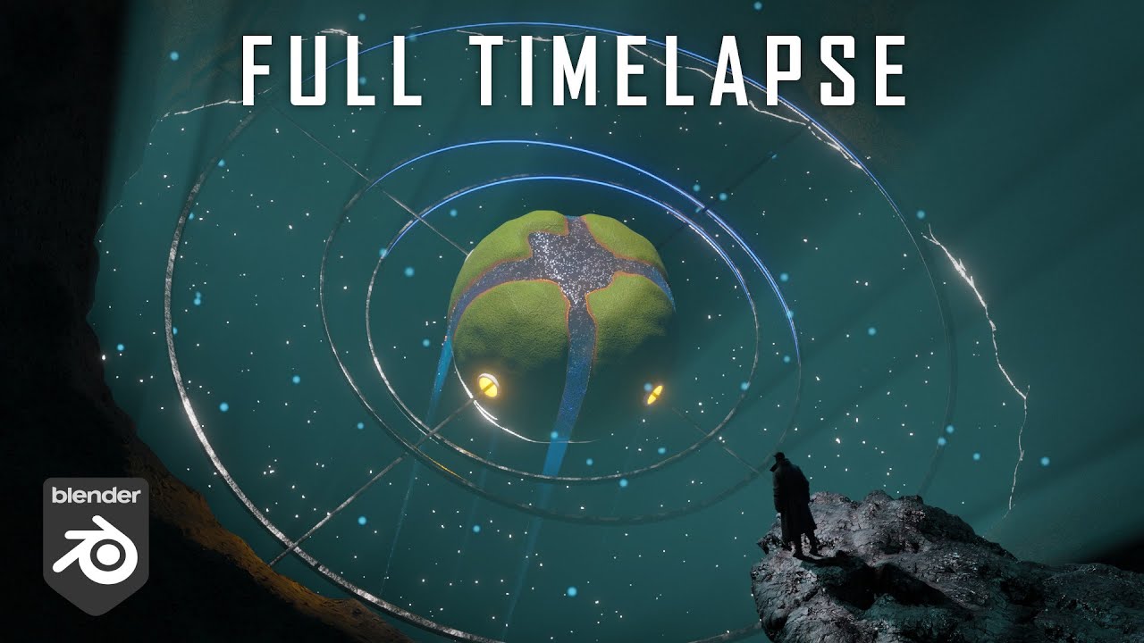 Creating a Sci-Fi Space Scene in Blender - Full Timelapse - YouTube