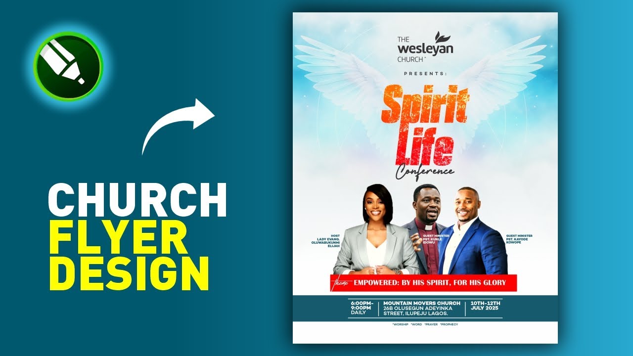 Church Flyer Design in CorelDraw | Step-by-Step Graphic Design Tutorial ...