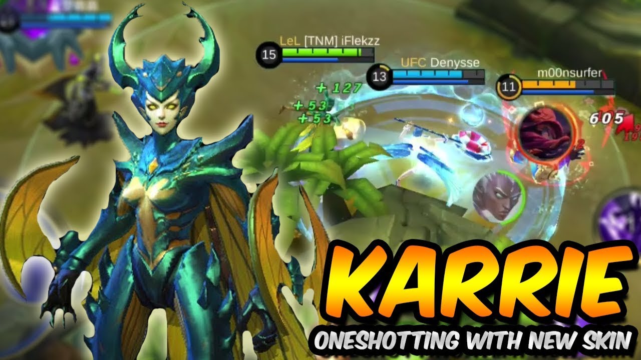 KARRIE ONESHOTTING WITH NEW BLADES MANTIS SKIN! - MOBILE LEGENDS - YouTube