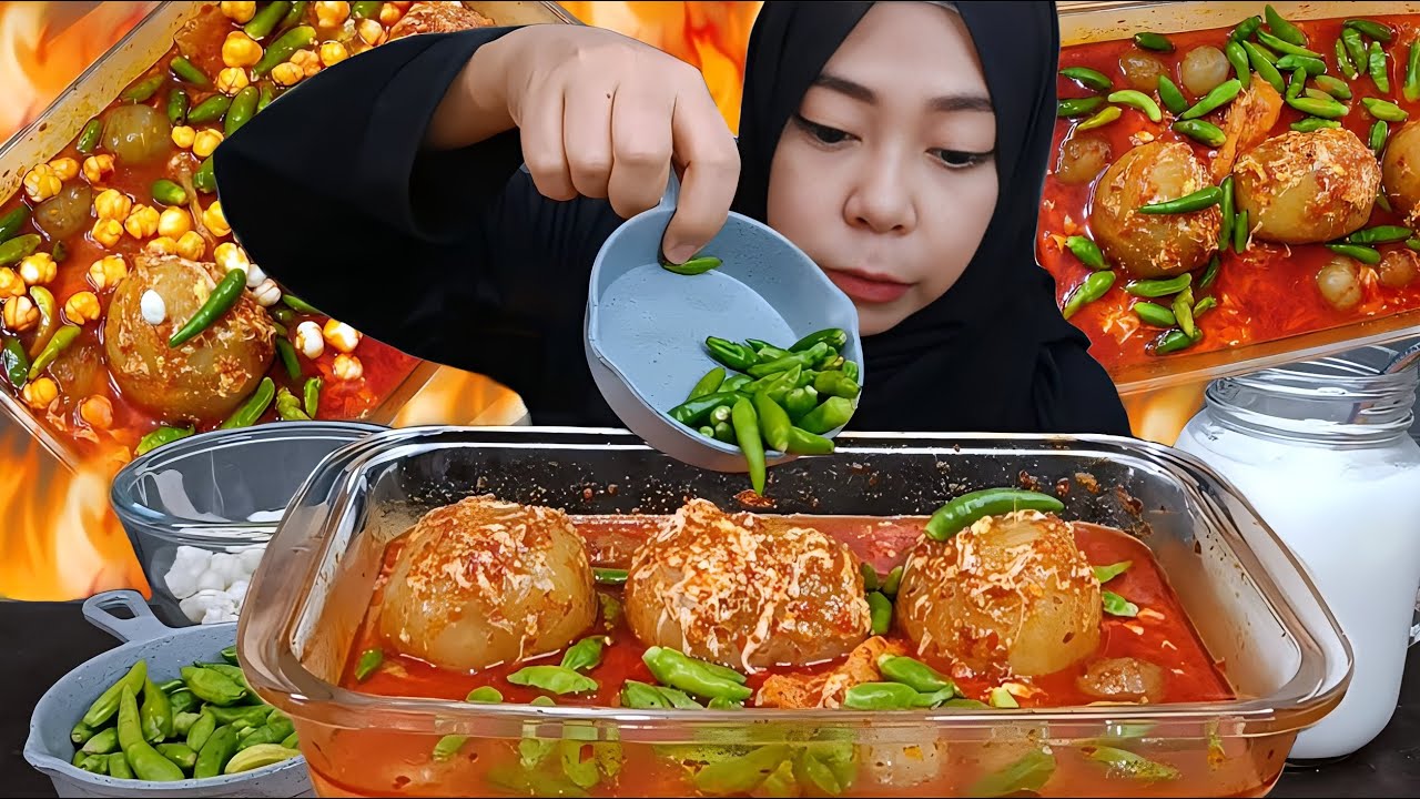baso aci isi ayam suwir extra cabe | asmr mukbang Indonesia - YouTube