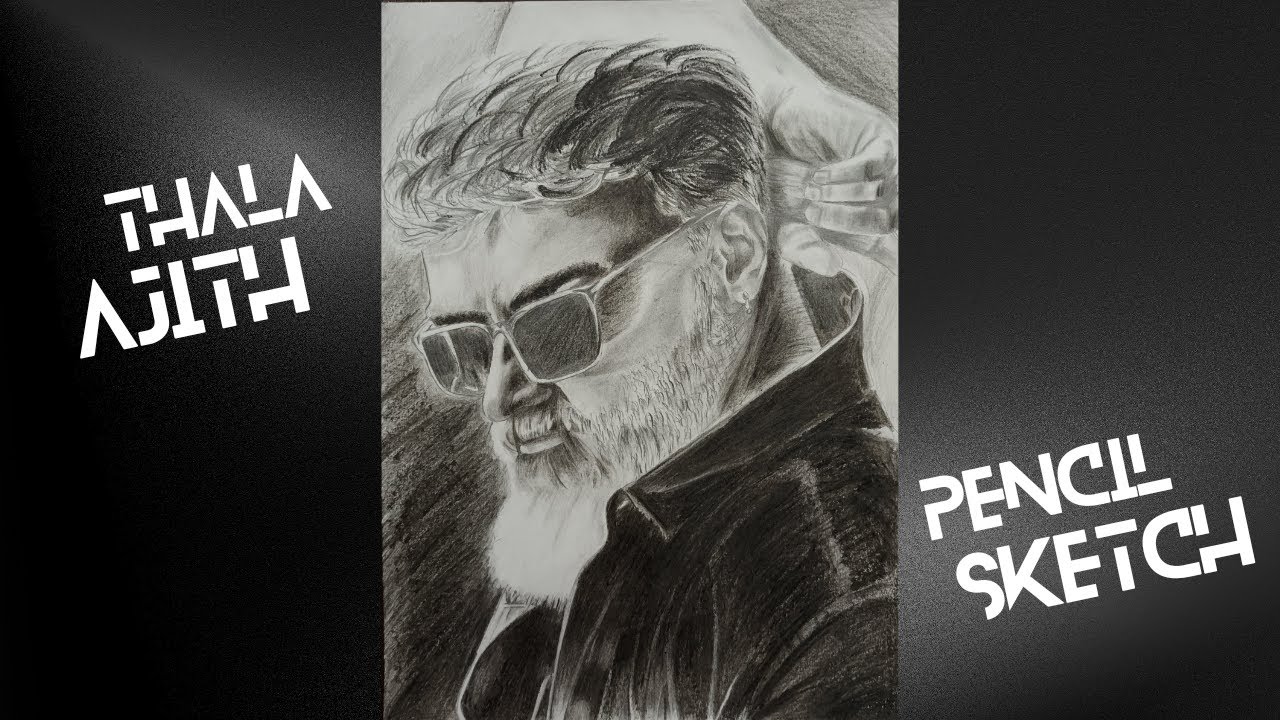 Ajith Pencil Sketch | How To Draw Ajith Kumar Easily ⭐️ #ajith # ...