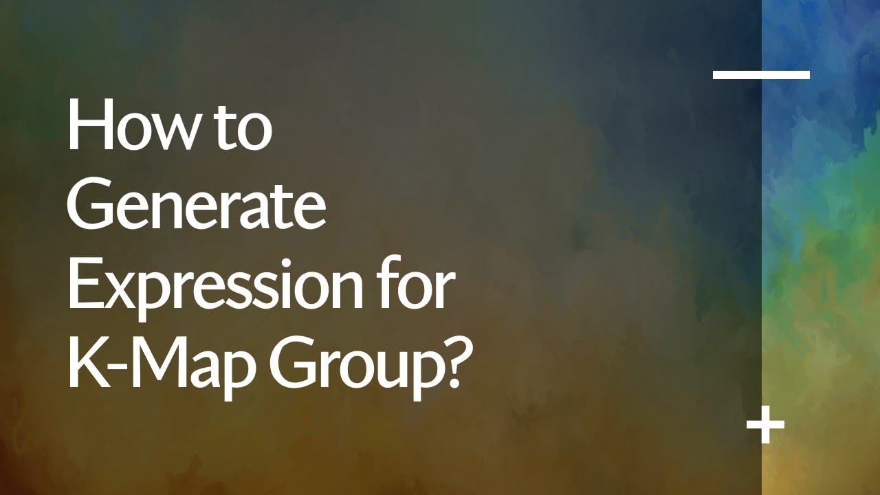 How to write expression for K-Map Group? - YouTube
