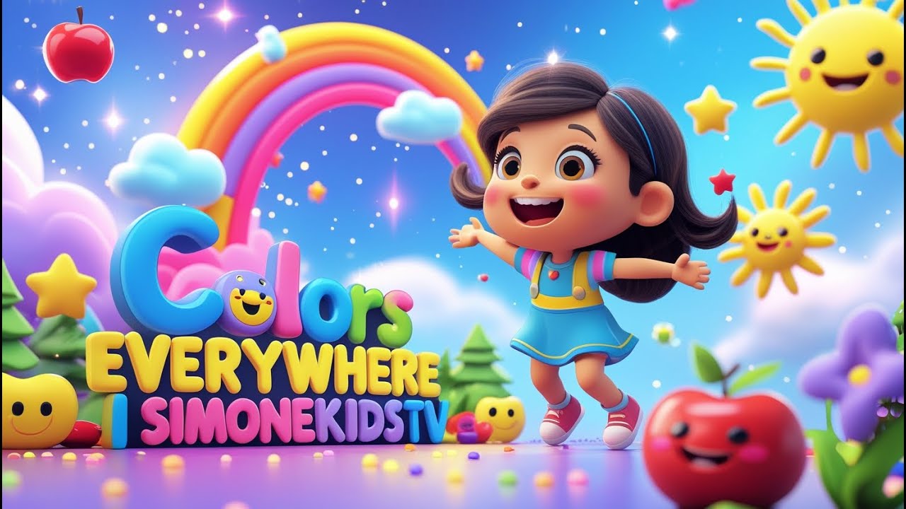 Color Learning Song for Kids Preschool Rhyme with Fun 3D Animation ...